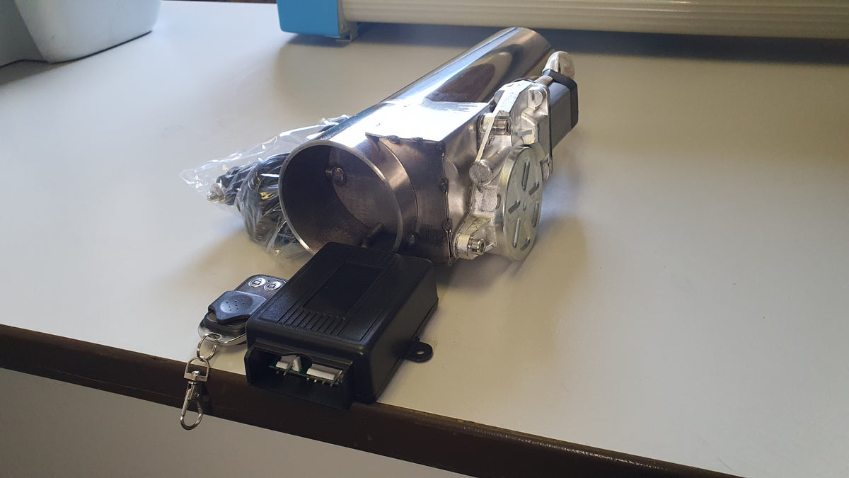 76mm remote controlled exhaust valve. – Sos Performance Accessories